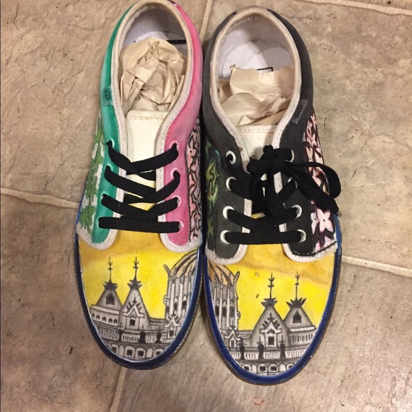 Vans | Shoes | Custom Drawn On Vans | Poshmark